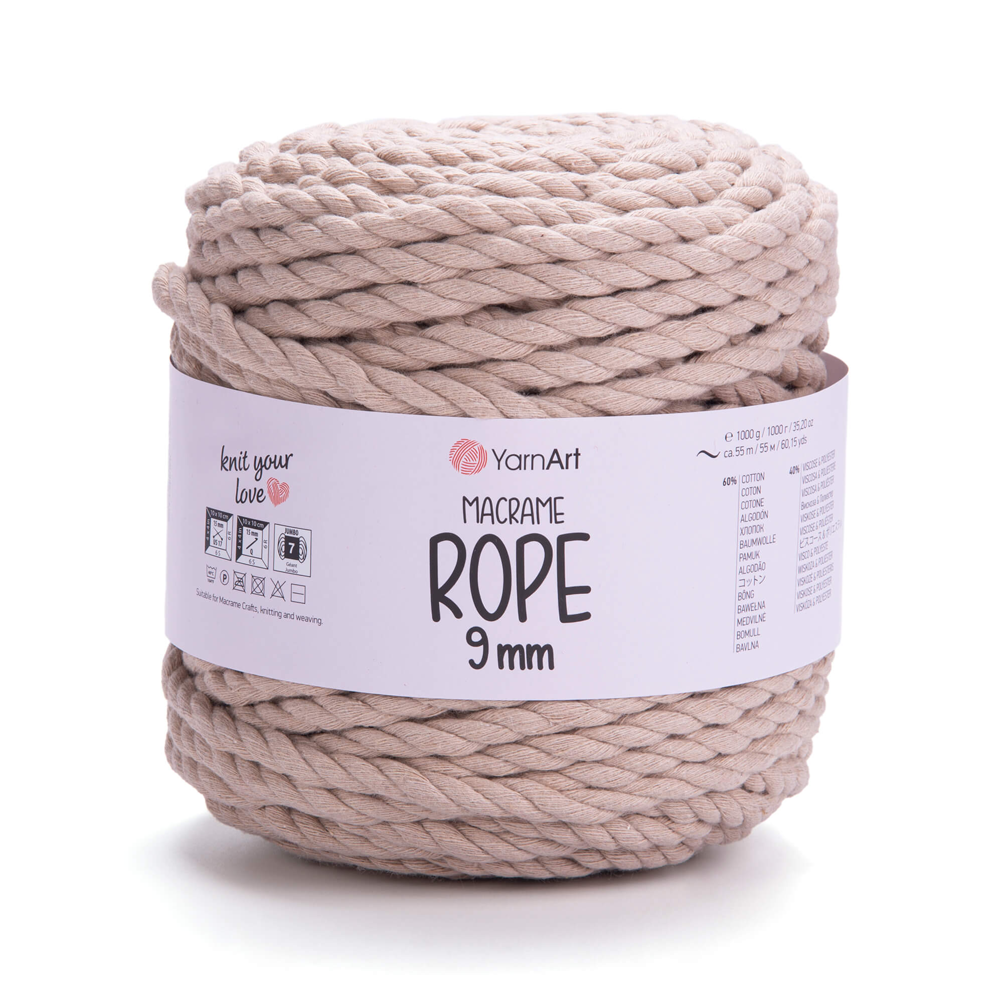 YarnArt Macrame Rope 9 mm | Darcrochet