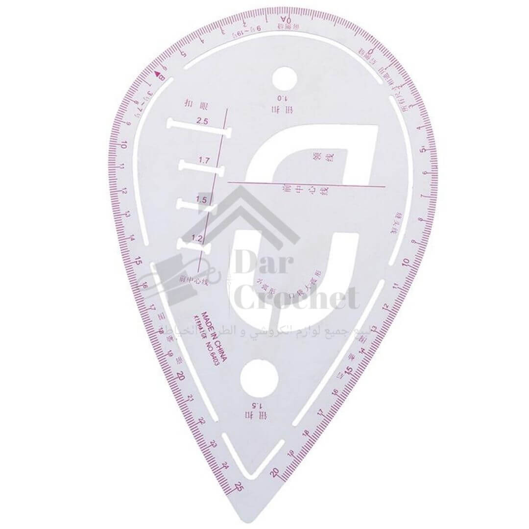 Sleeve Curve Ruler Measure Plastic For Sewing Dressmaking Tailor Drawi ...